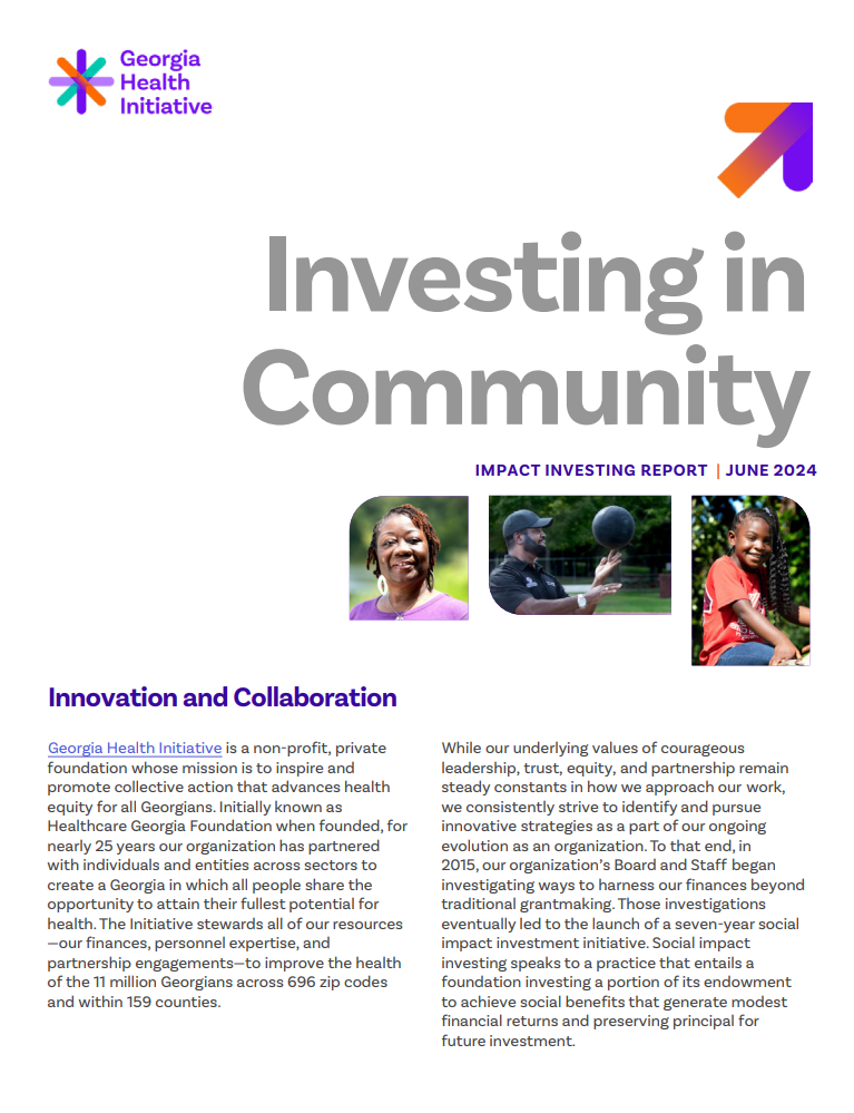 Publications and Releases - Georgia Health Initiative